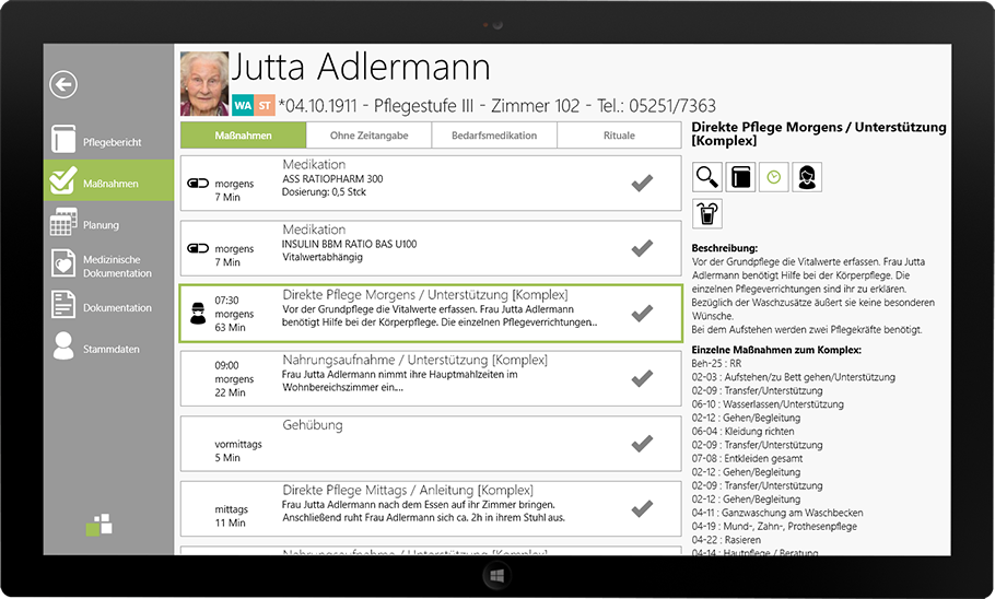 Connext - Vivendi PD App: Maßnahmen